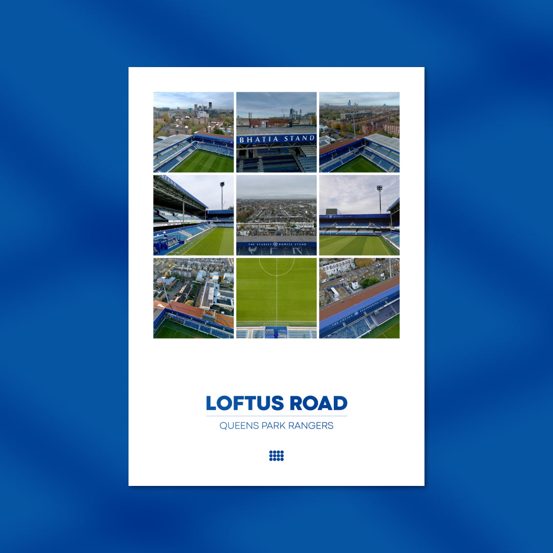 QPR Loftus Road Print - Drone Montage – Our Stadium, Our Home